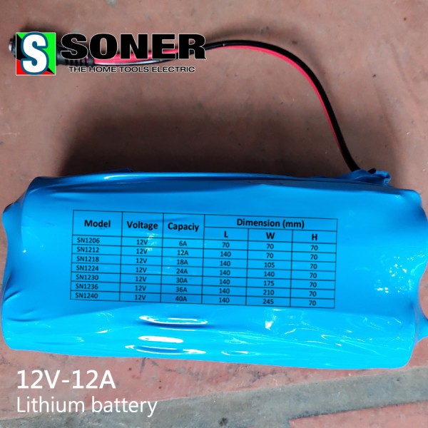Pin Lithium Soner 12V-12A